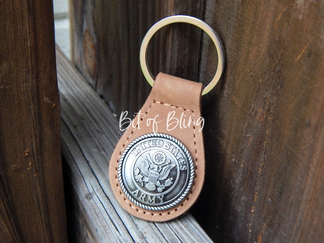 United States Army Leather Key Fob - Etsy