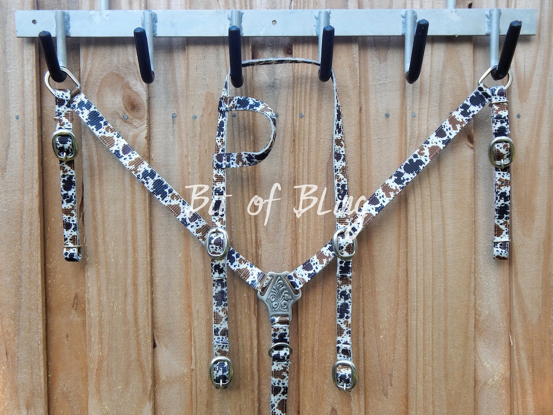 Cow Print Nylon Tack Set Western Horse Tack - Etsy México