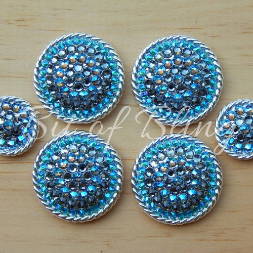 Copper Round Rope Edge Saddle Concho Set With Silk and Silk - Etsy