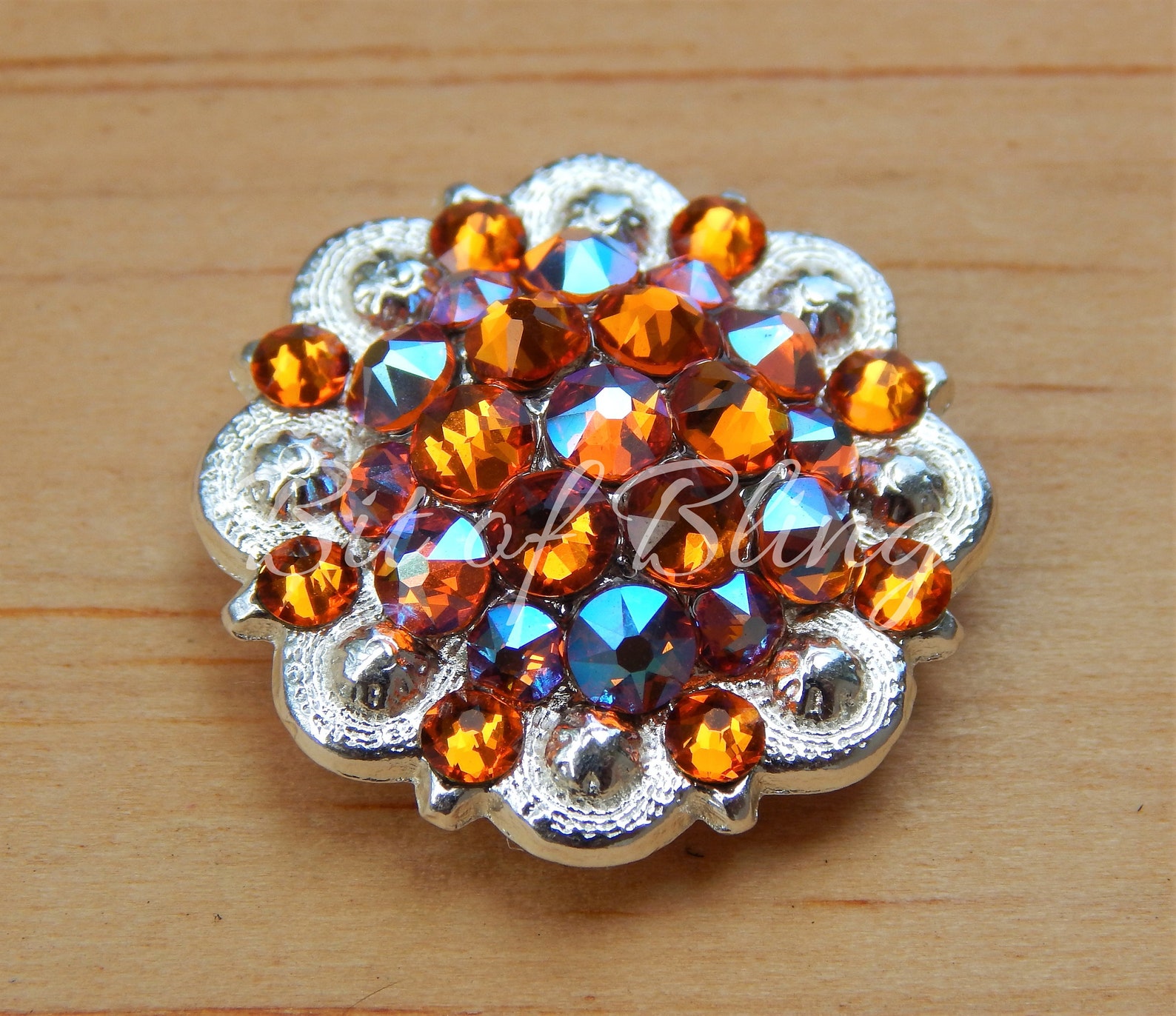 Saddle Concho Set Shiny Silver Round Berry Conchos Rhinestones - Etsy