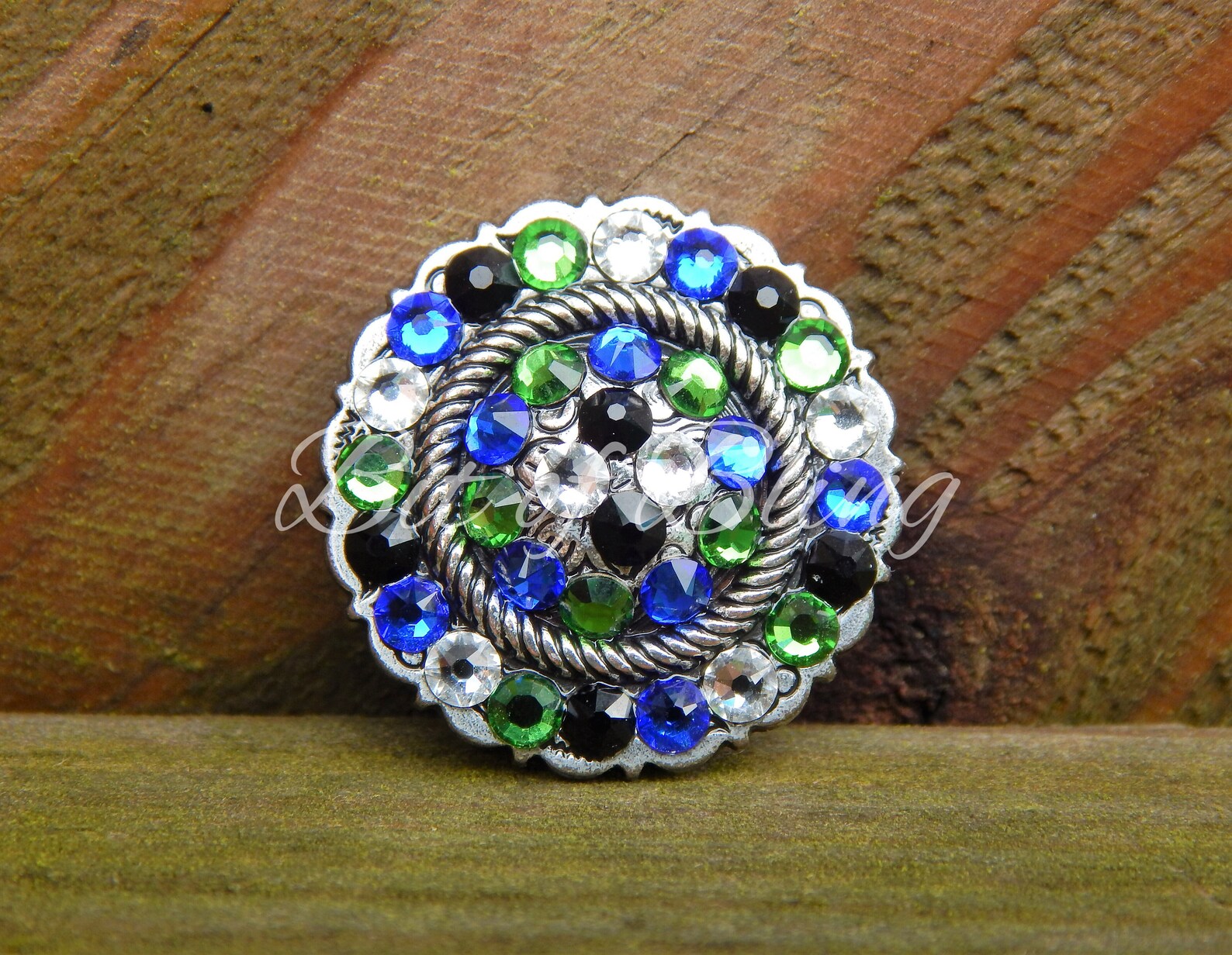 Peacock Inspired Crystal Conchos Western Horse Tack | Etsy