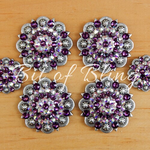 Vitrail Medium & Volcano Bling Concho Horse Tack Custom Conchos Rodeo ...