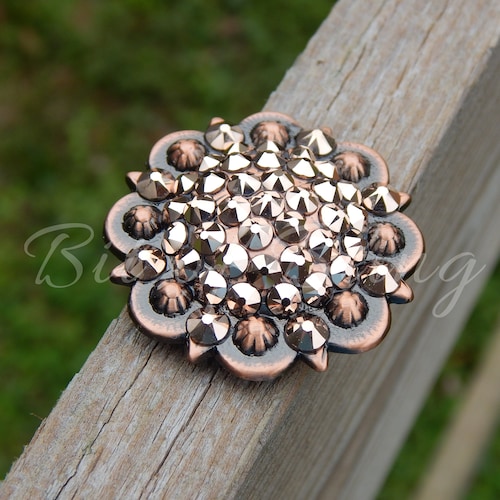 Round Berry Concho Rose Gold Horse Tack Bling Concho - Etsy