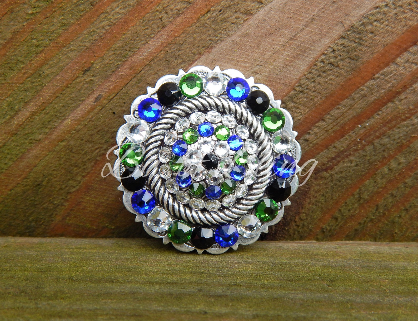 Peacock Inspired Crystal Conchos Western Horse Tack | Etsy