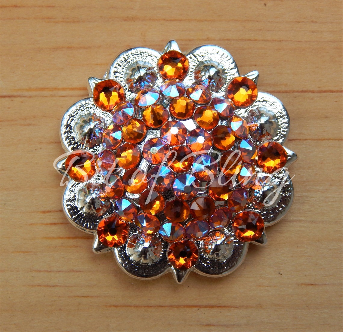 Saddle Concho Set Shiny Silver Round Berry Conchos Rhinestones - Etsy