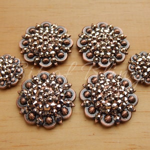 Rose Gold Saddle Concho Set - Copper Round Berry Concho Saddle Set ...