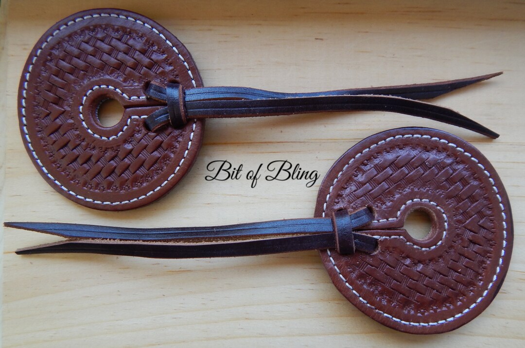 Basket Tooled Leather Bit Guards, Tooled Leather Bit Guards, Leather ...
