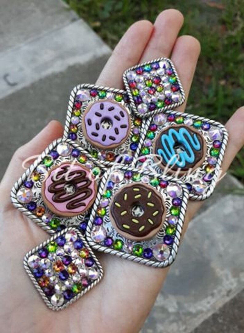 Donut Bling Saddle Concho Set Custom Conchos Horse Tack - Etsy