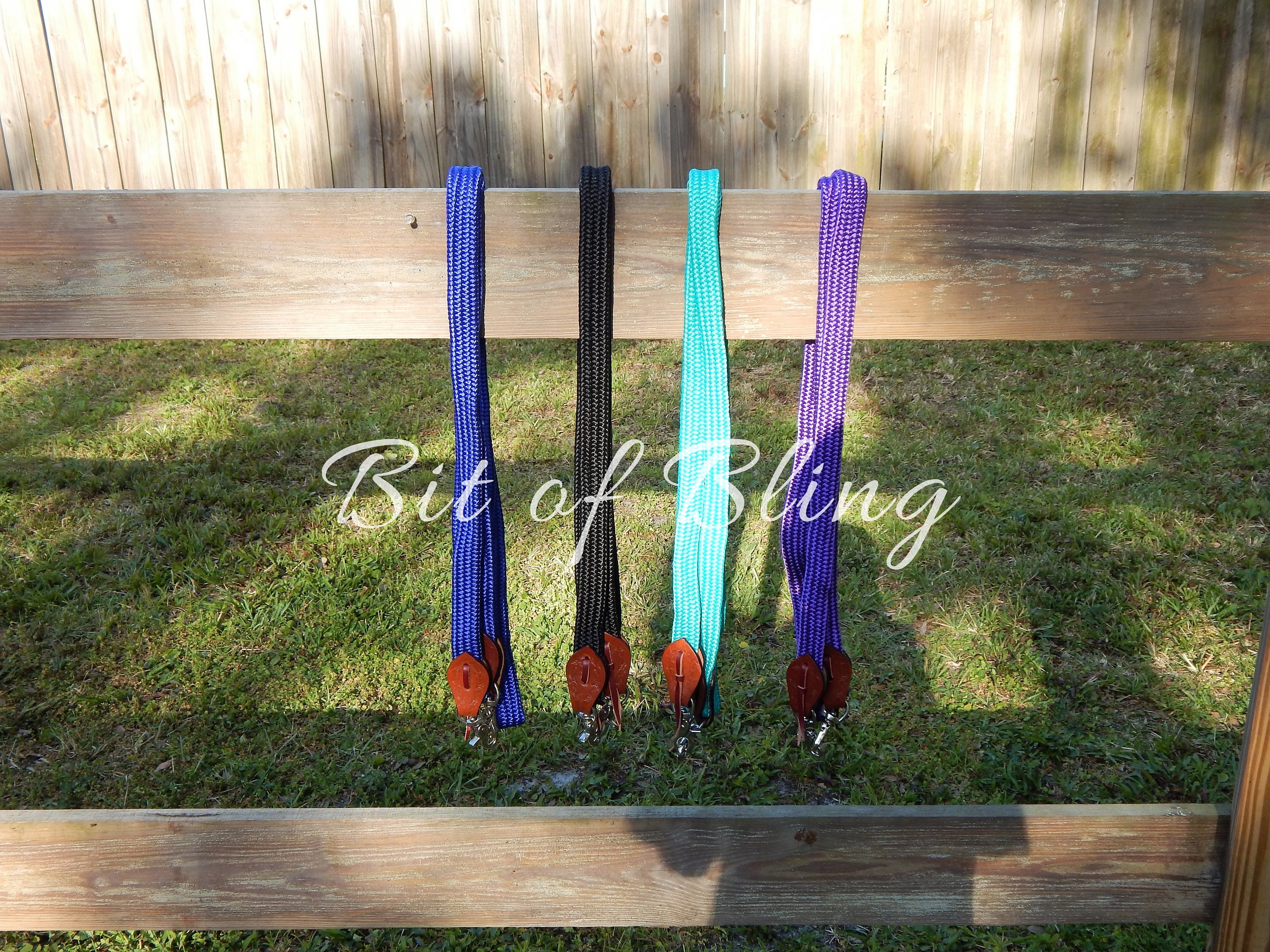 Flat Braided Cotton Roping/barrel Reins With Barbwire Tooled - Etsy