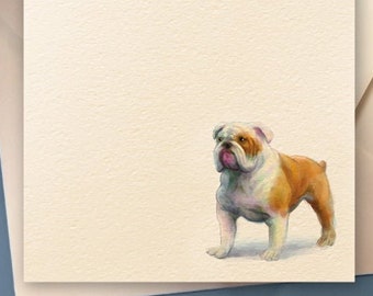 English Bulldog Gift, American Bulldog Lover, Bulldog Stationery ...