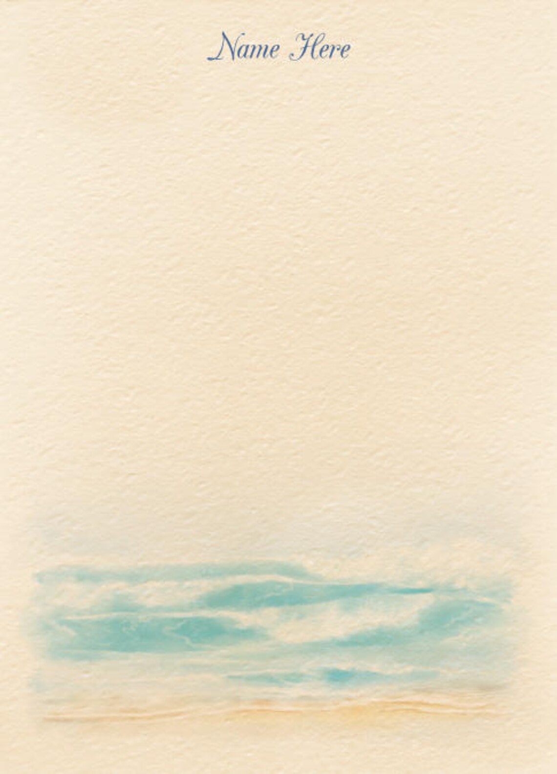 Personalized Ocean Stationery | Custom Beach Note Cards | Personal Gift ...