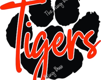 Tigers Paw SVG Digital Cut File & PNG - Etsy