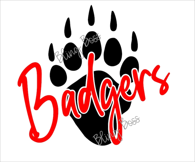 Badgers Paw SVG + PNG Digital Download Cut File for Cricut, DTF Prints, Sublimation - Etsy