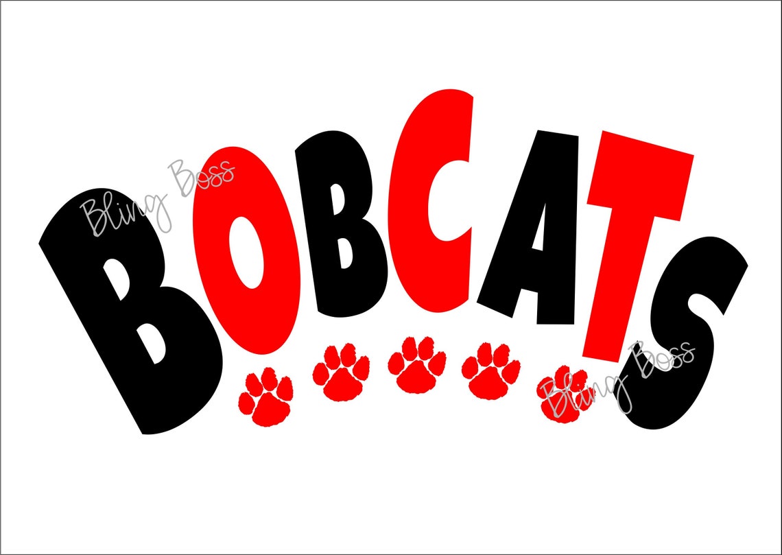 Bobcats Mascot Arch With Paws SVG Digital Instant Download Cut - Etsy