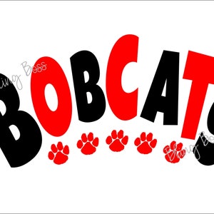 Bobcats Mascot Arch With Paws SVG Digital Instant Download Cut File for ...