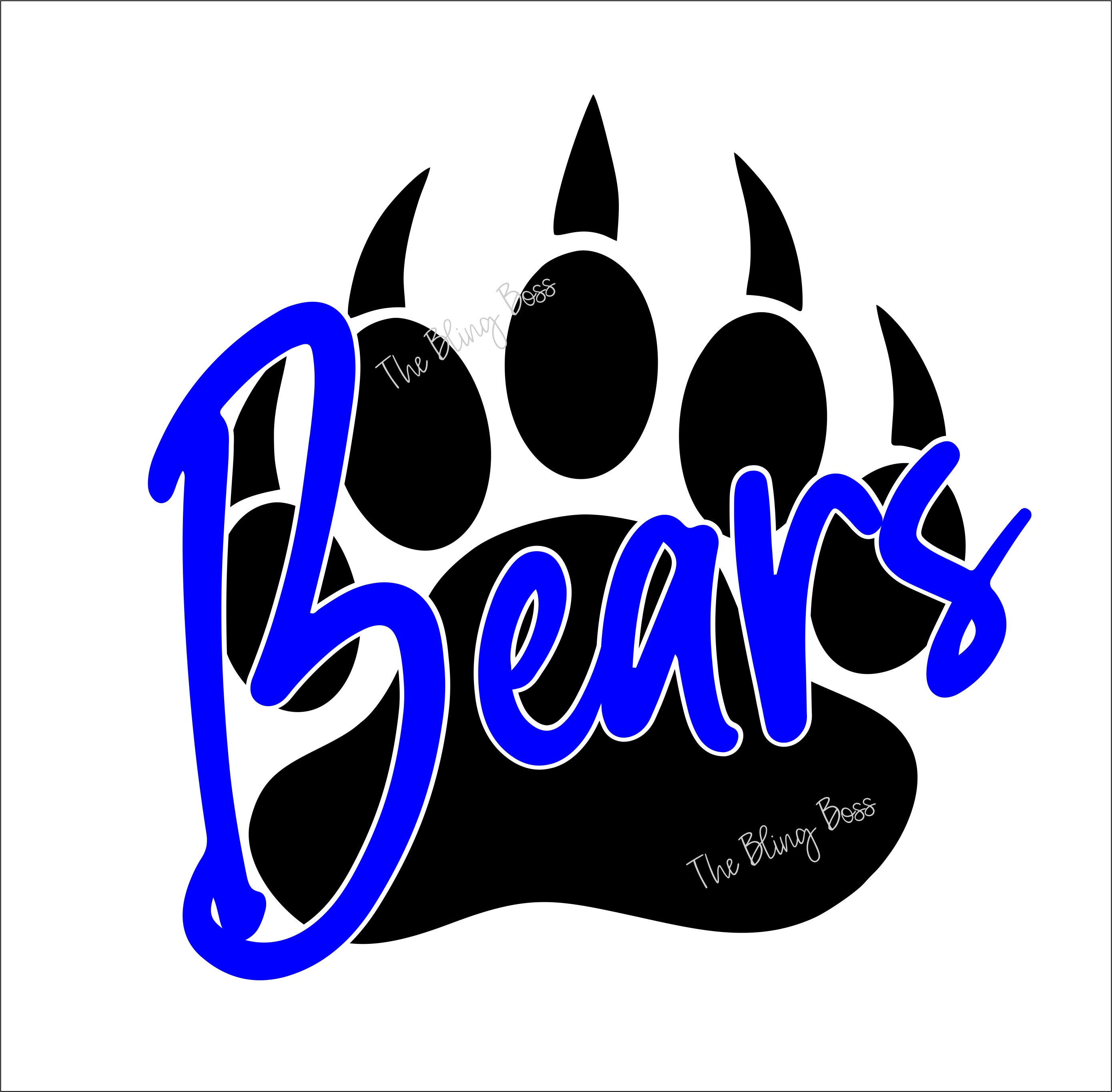 Bears Paw SVG Digital Download Cut File + PNG - Etsy