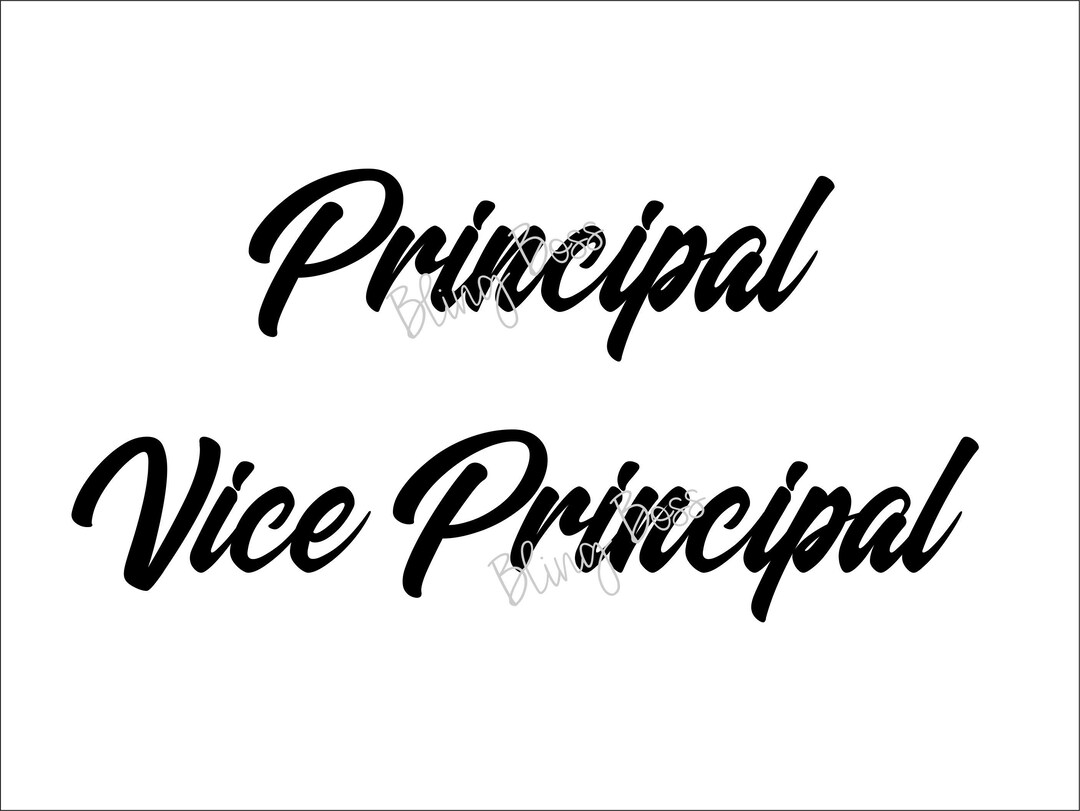 Principal Vice Principal in Script SVG Instant Download Digital File ...