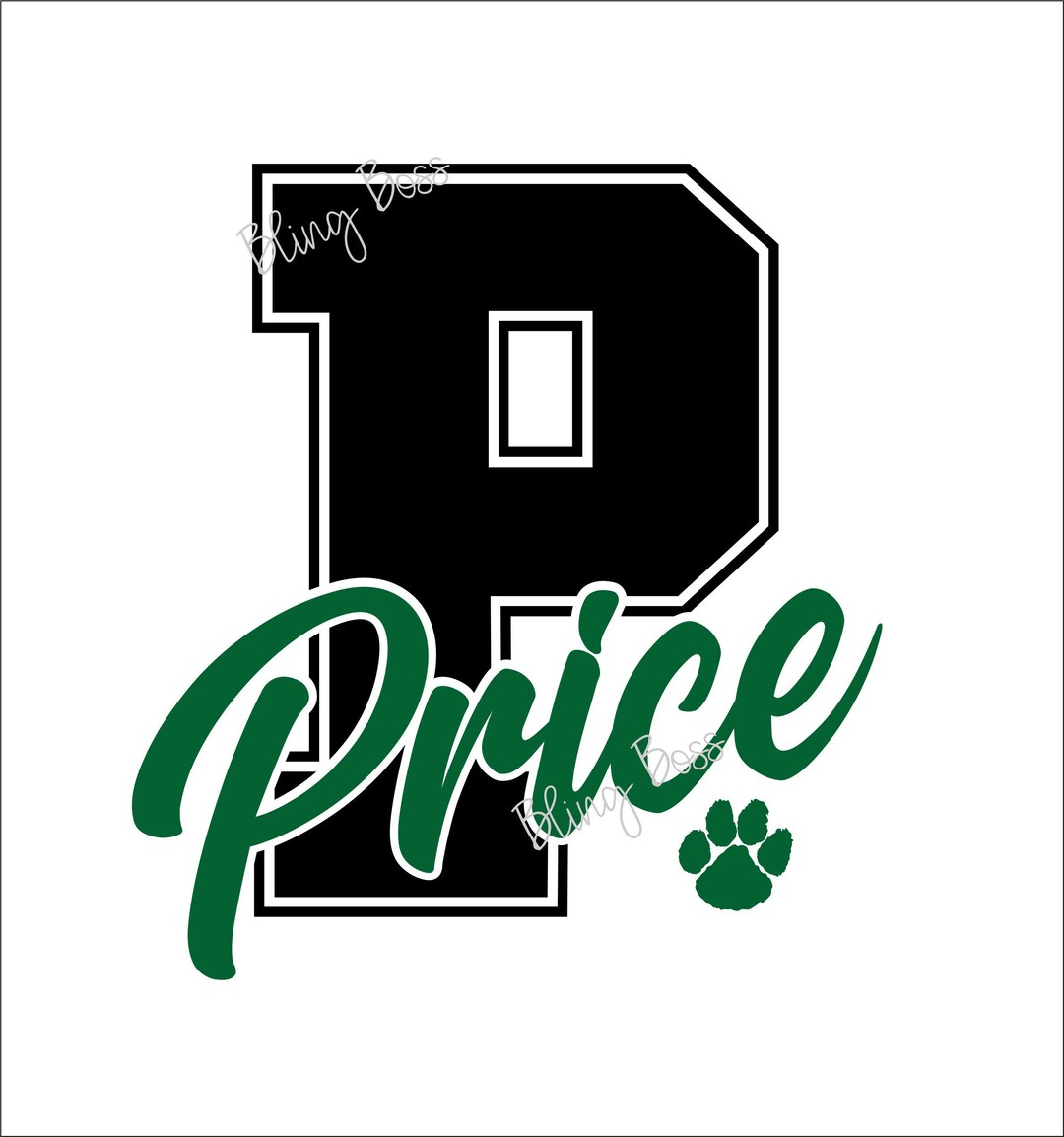 Price Varsity P SVG Instant Digital Download Cut File Green Black PNG ...