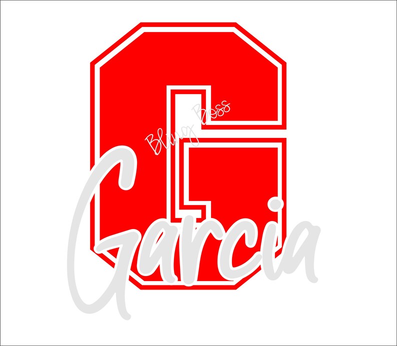 Garcia G Varsity SVG and PNG Instant Digital Download Cut File - Etsy ...