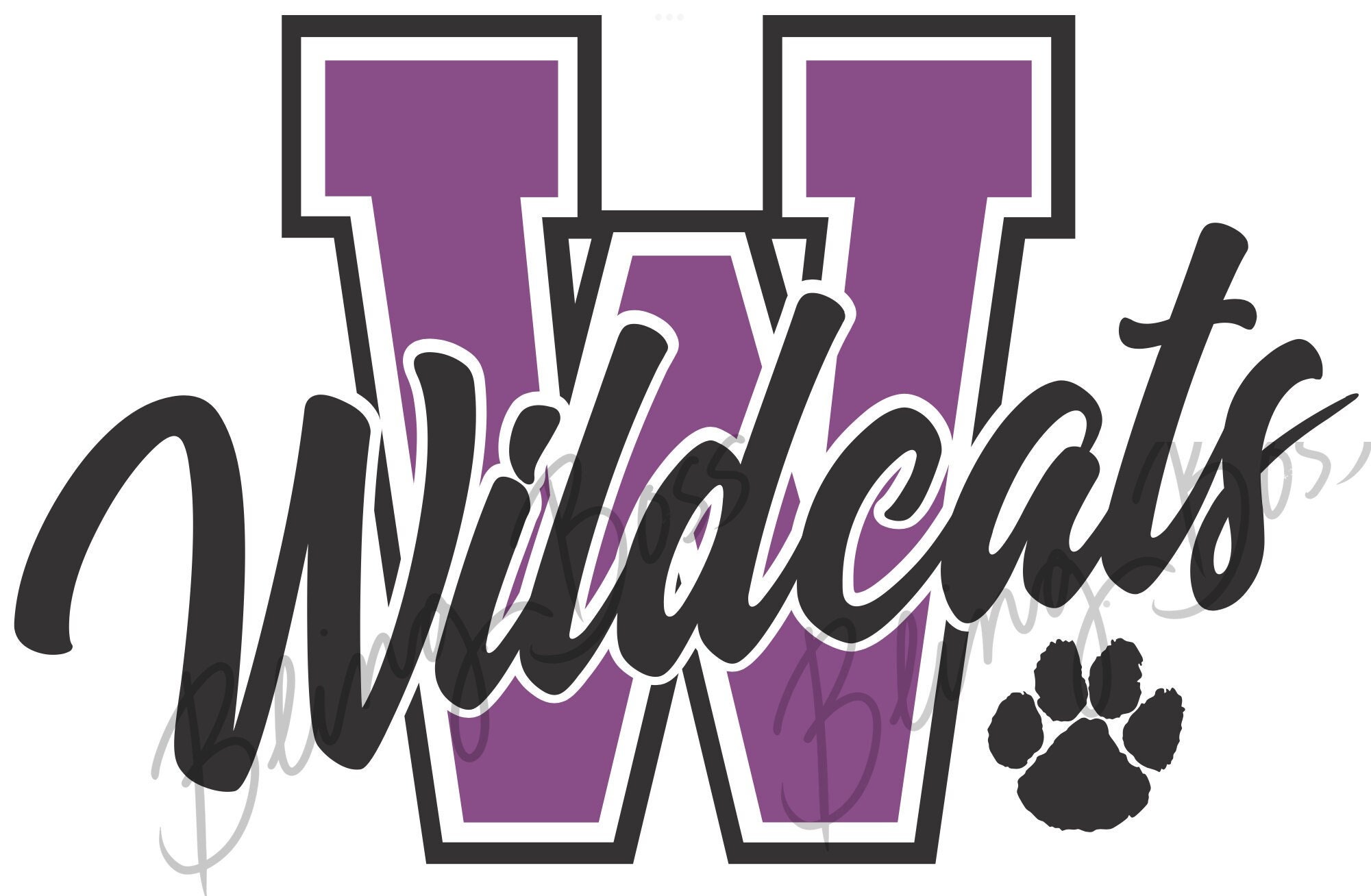 Wildcats W Varsity SVG Digital Download Cut File - Etsy
