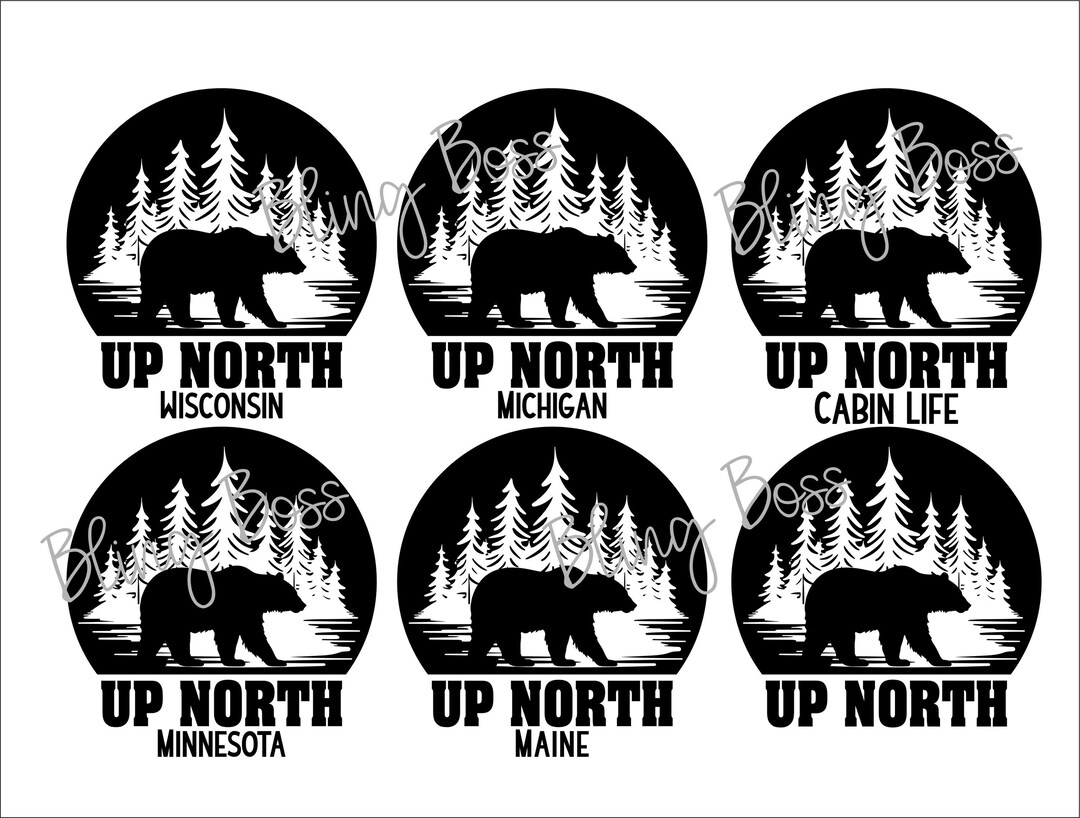 Up North Bear SVG Bundle: Cabin Life Cut File (digital Download ...