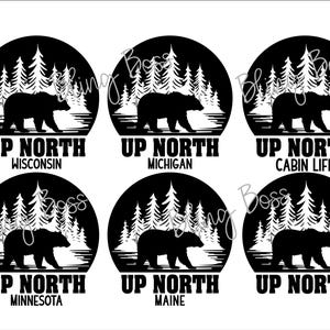 Up North Bear SVG Bundle: Cabin Life Cut File (digital Download ...
