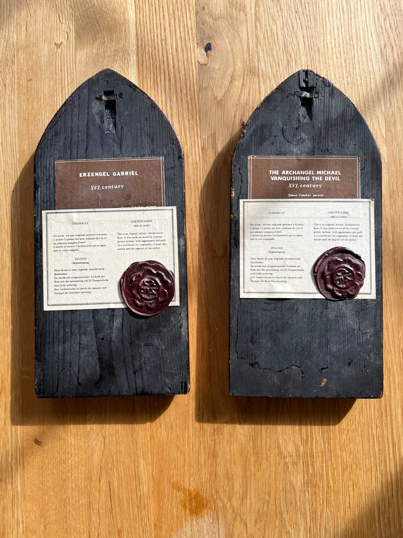 Two Vintage Simon Ushakov Gilded Icon Reproductions - Etsy