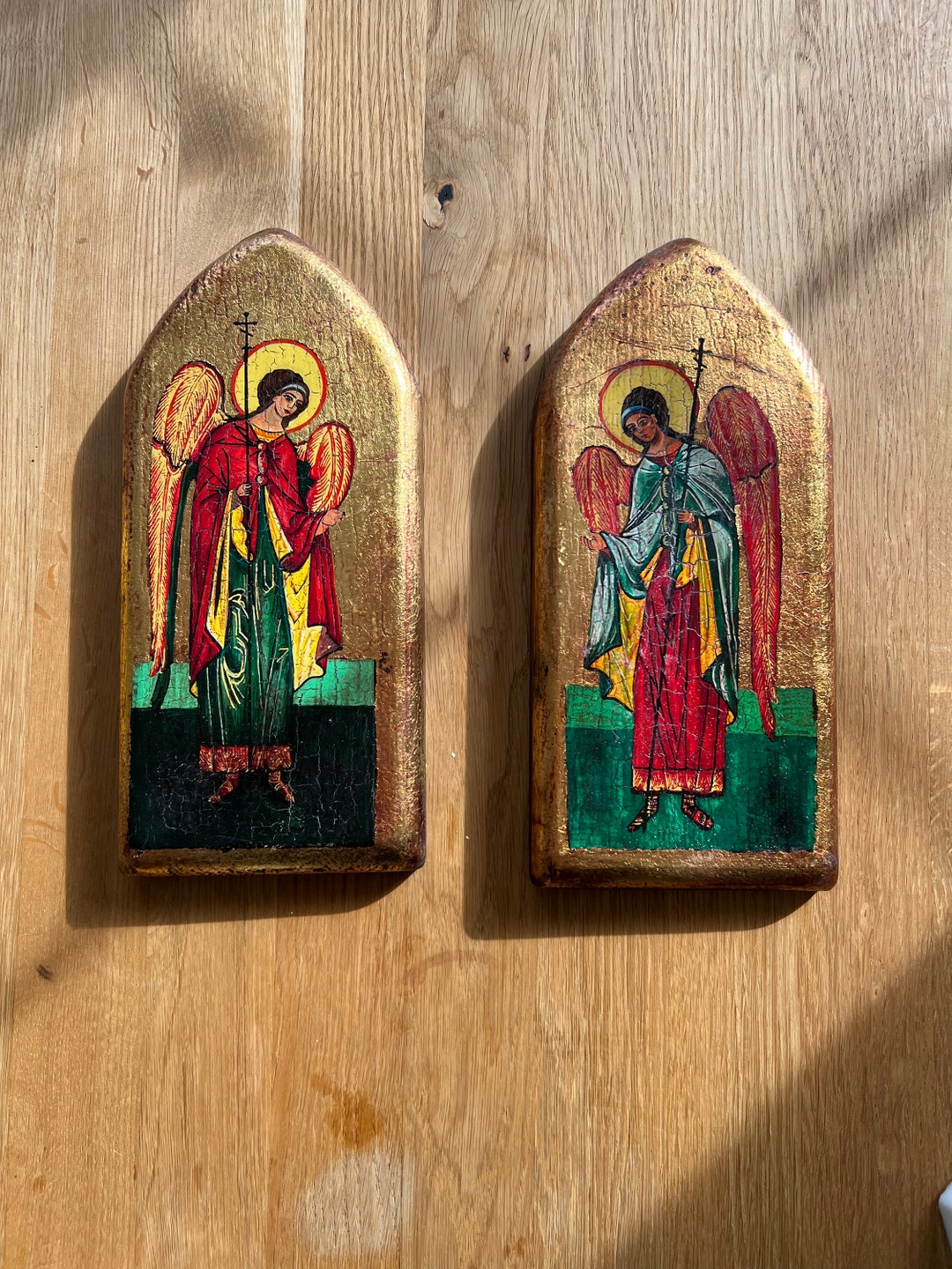 Two Vintage Simon Ushakov Gilded Icon Reproductions - Etsy