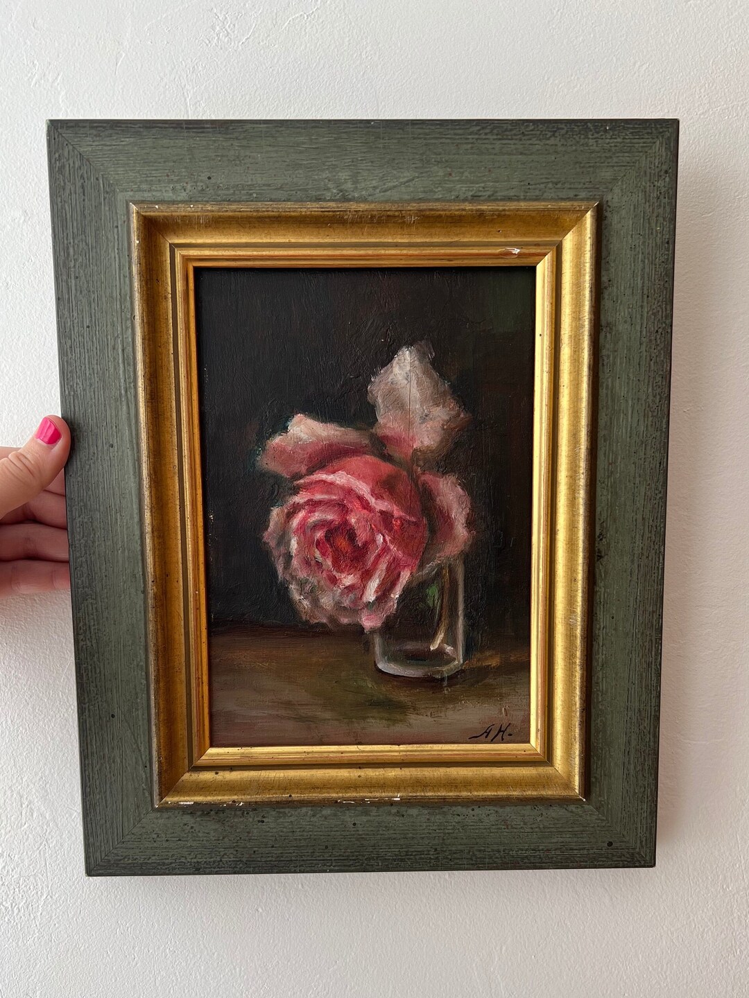 Vintage Swiss Rose Still Life - Etsy