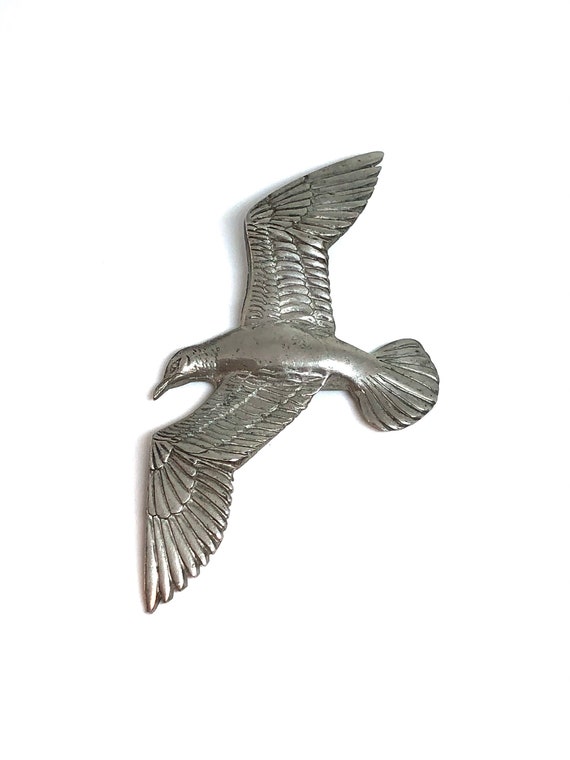REED & BARTON Vintage Pewter Very Large Bird Seagull Eagle | Etsy