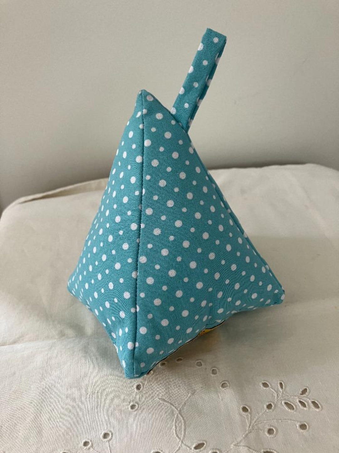 Decorative Blue Spot : Door Stops, Pyramid, Weighted, Cotton - Etsy