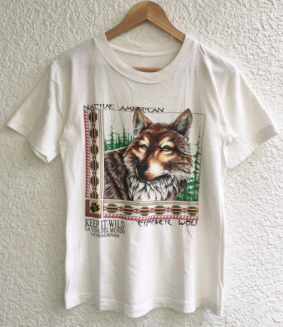 Vintage 80’s 90’s Native American Timber Wolf By G. P… - Gem