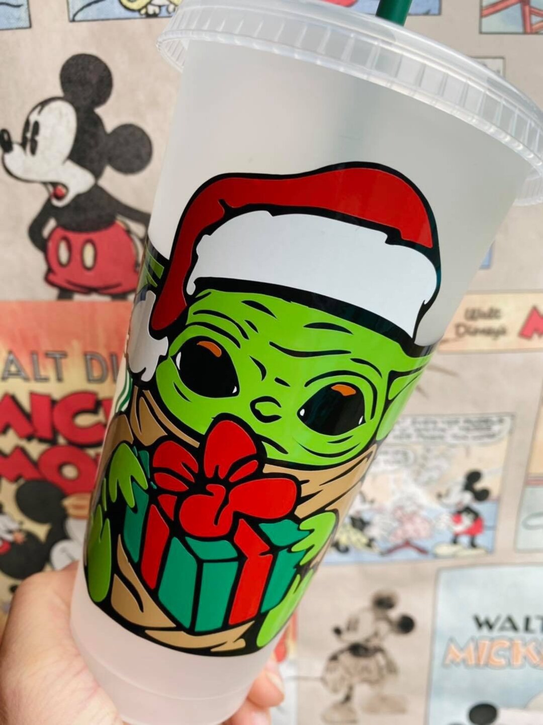 Christmas Grogu Starbucks Cold Cup - Etsy