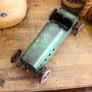 13" Original 1920s Structo Racer Racing Car Vintage Antique Toy W ...
