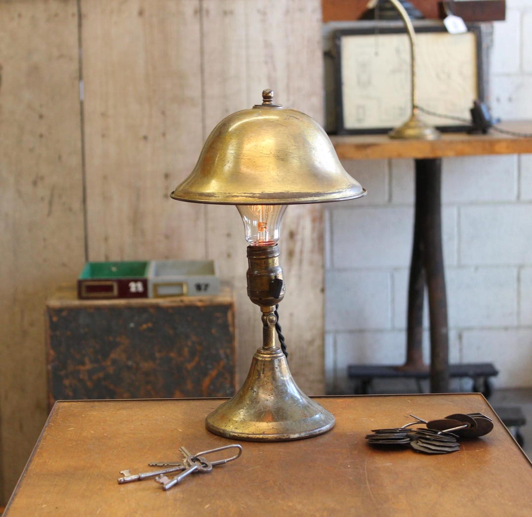 Vintage Antique Industrial Greist Brass Desk/ Bedside/ Wall Mounted ...