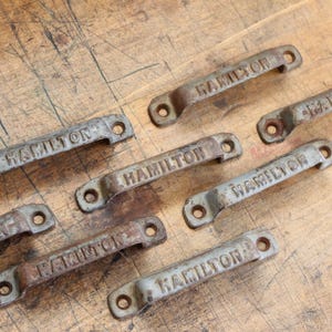 X1 Antique Vintage Industrial Hamilton Cast Iron Typeset Cabinet Drawer ...