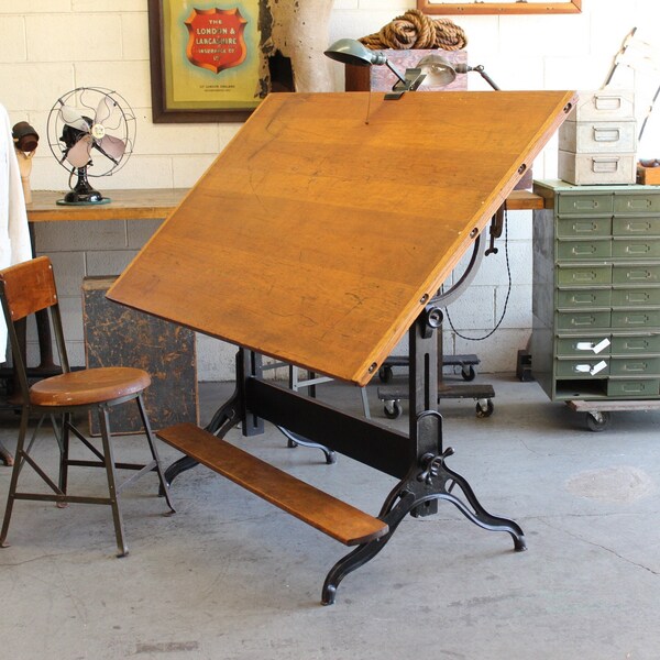 Antique Drafting Desk - Etsy