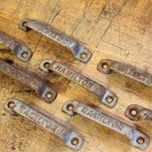 X1 Antique Vintage Industrial Hamilton Cast Iron Typeset Cabinet Drawer ...