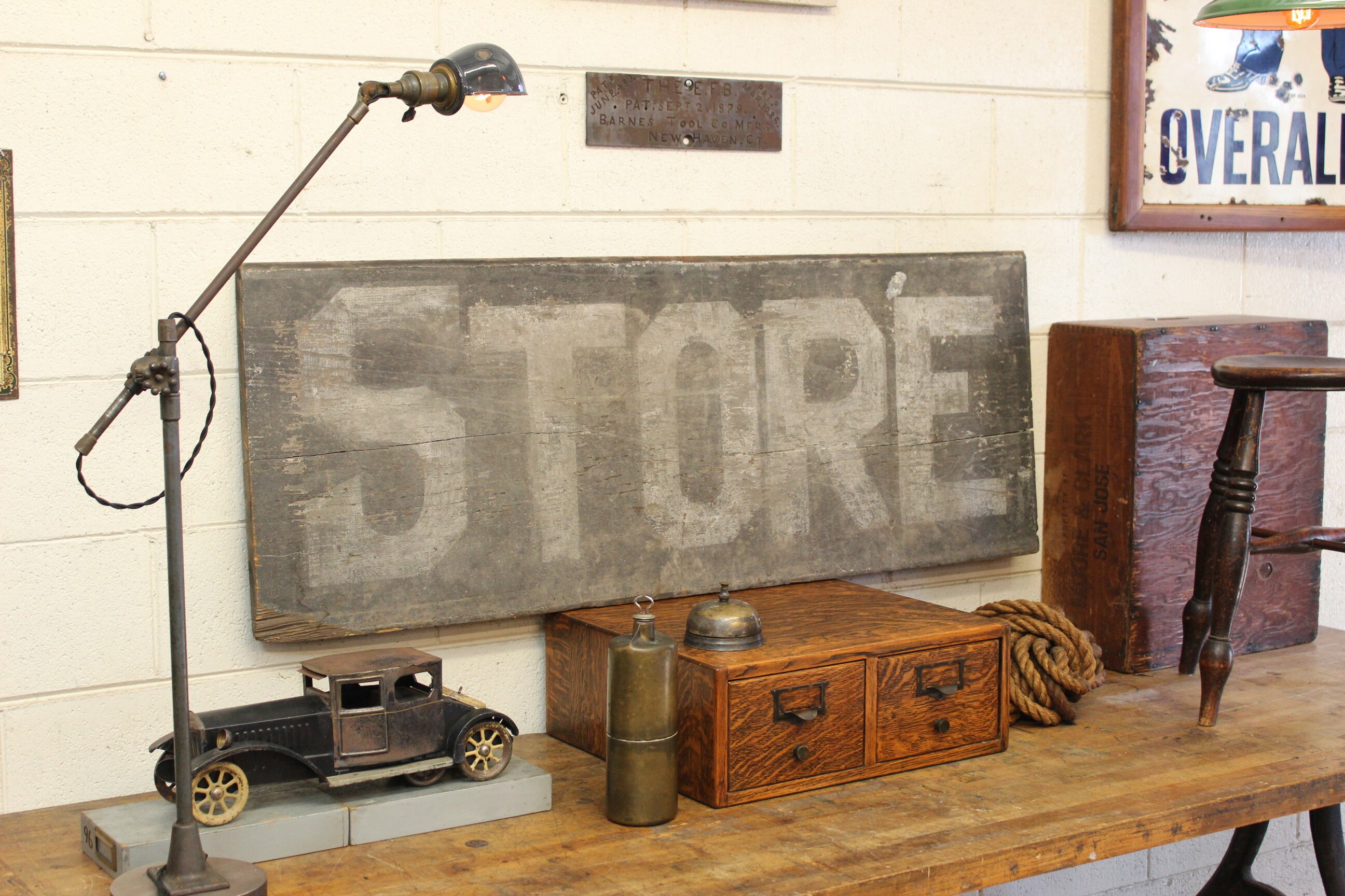 19th Century 54"x20" Early Antique Primitive "store" Smaltz Wood ...