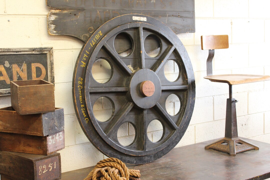 Large 39 Vintage Industrial Foundry Pattern Mold Factory Gear/ Wheel ...