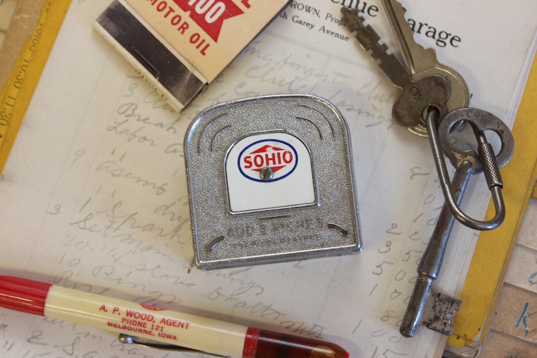 Vintage Industrial SOHIO Standard Oil Promotional Steel Tape Measure - Etsy