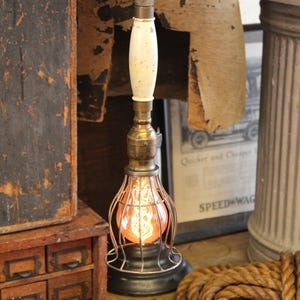 C.1910s Antique Original Industrial Harvey Hubbell Brass/ Wood Swing Out Workshop Hanging ...