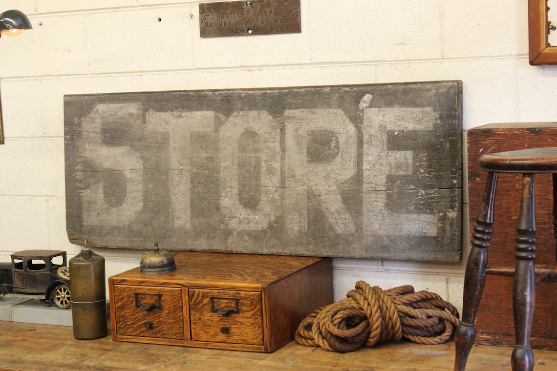 19th Century 54"x20" Early Antique Primitive "store" Smaltz Wood ...