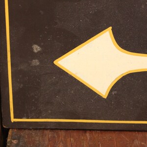 Vintage Industrial Hand Painted Wood Rear Entrance Factory Arrow ...