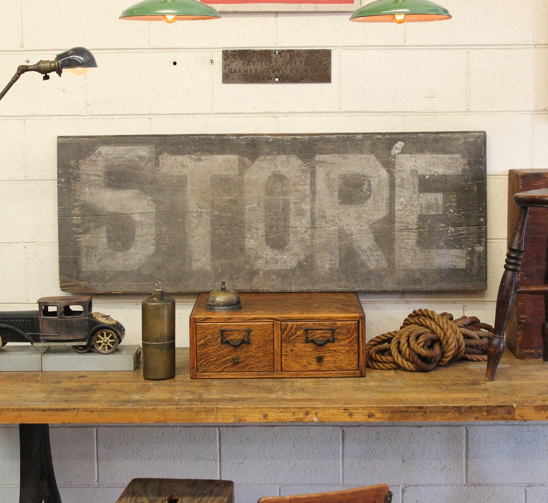 19th Century 54"x20" Early Antique Primitive "store" Smaltz Wood ...