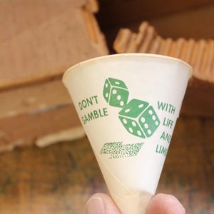 Vintage Dixie Wall Mount Paper Cup Dispenser Cone Service Gas Station W ...