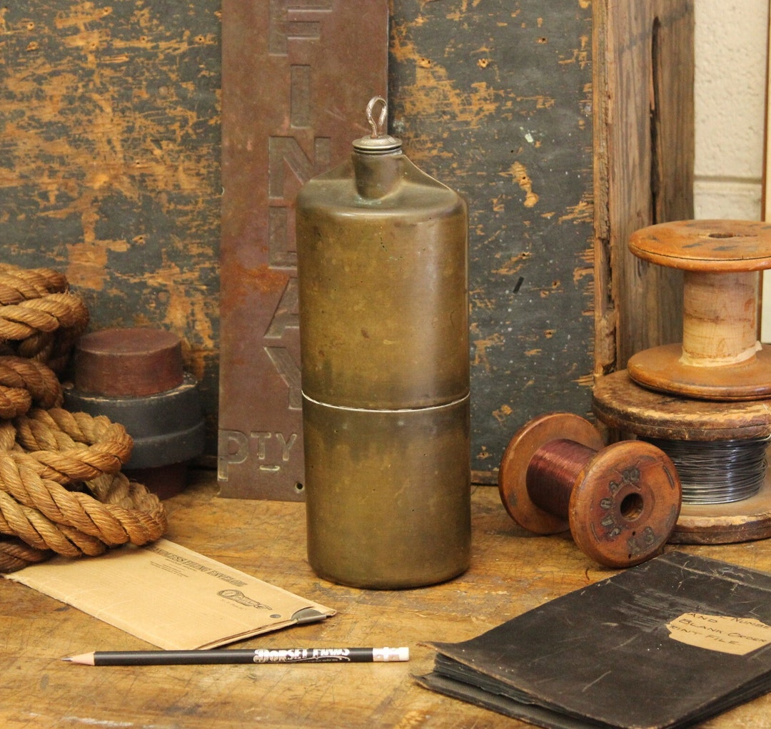 WW2 Vintage Brass Military Water Bottle/ Flask Made in England - Etsy