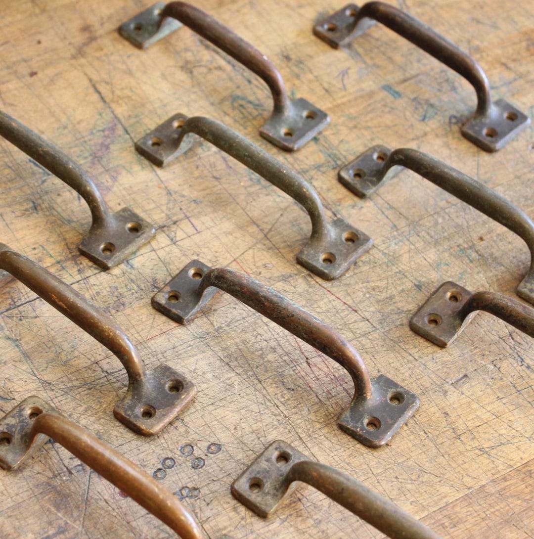 X1 Antique Vintage Industrial Heavy Brass Drawer/ Cabinet Pulls ...