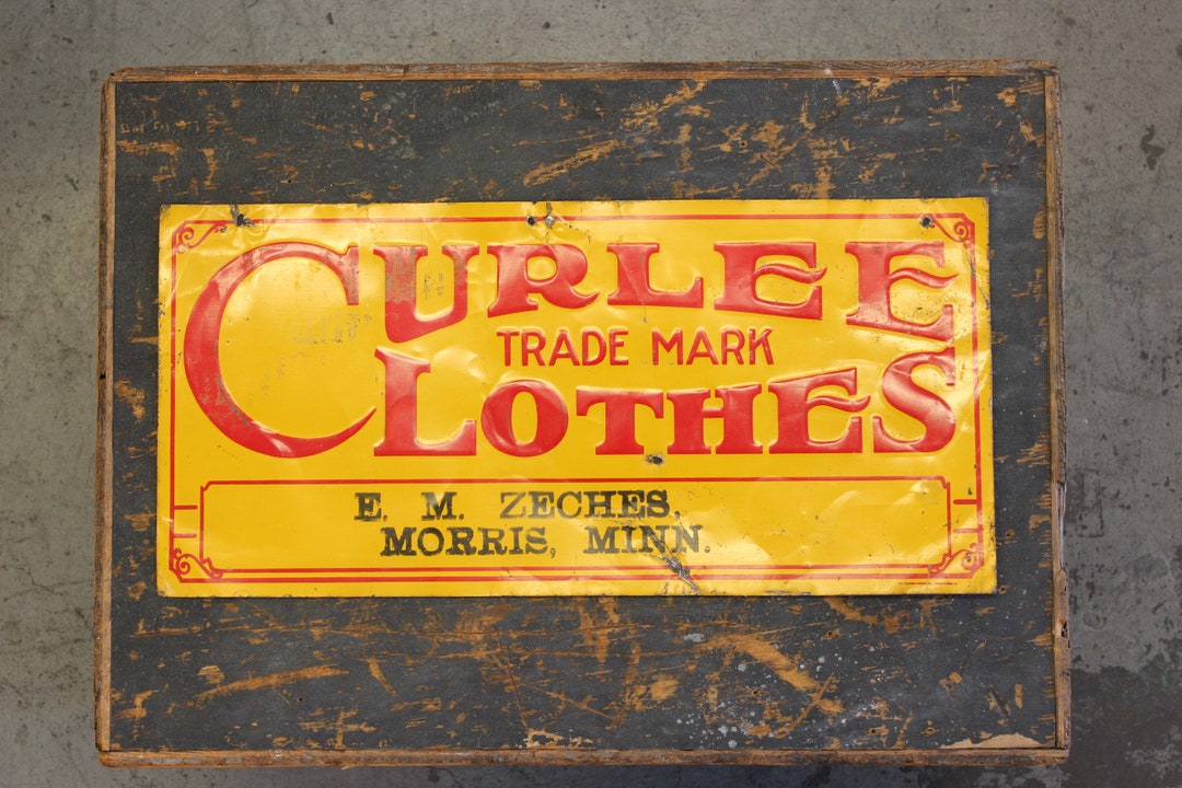 20" Original Vintage Curlee Clothes Tin Tacker Work Clothing ...