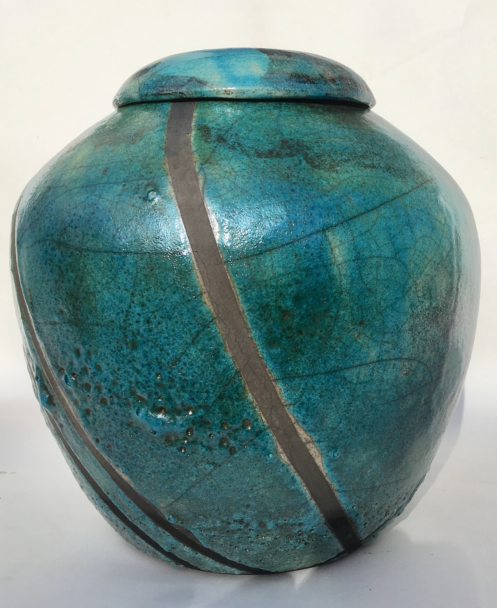 Handmade Raku Pottery Urn for Ash, 270 Qubic Inches, 4,0 L - Etsy